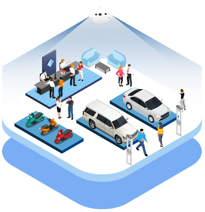 Car Showrooms - People Counting Solutions - V-Count