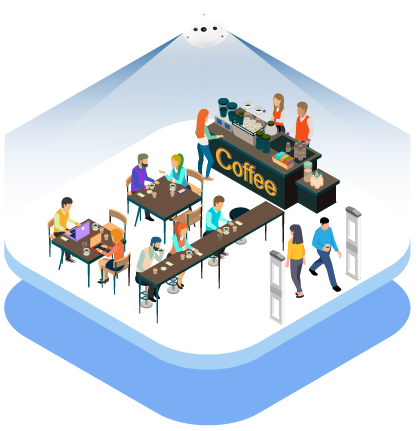 Office Cafeterias - People Counters - V-Count